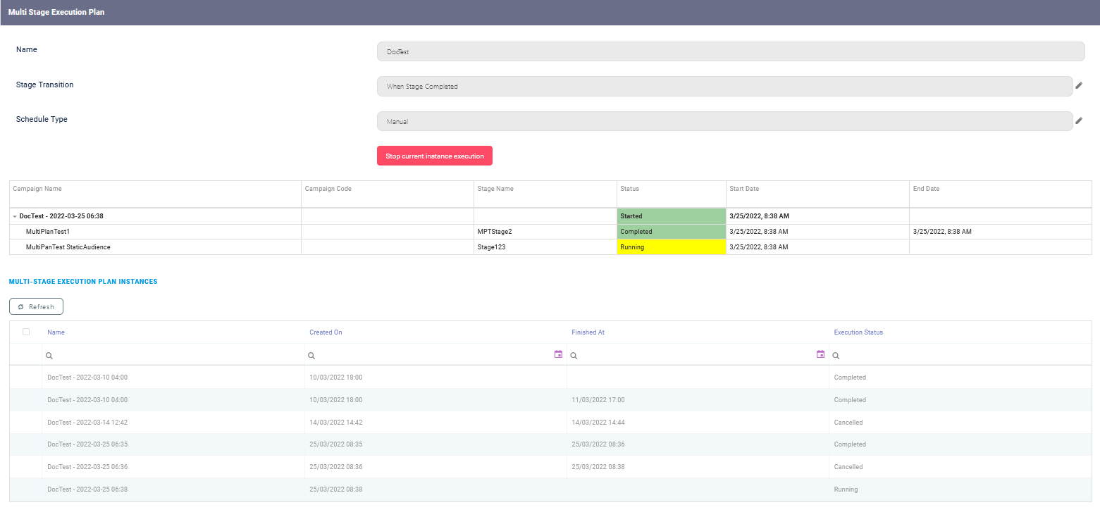 Creating Multi-Stage Execution Plans