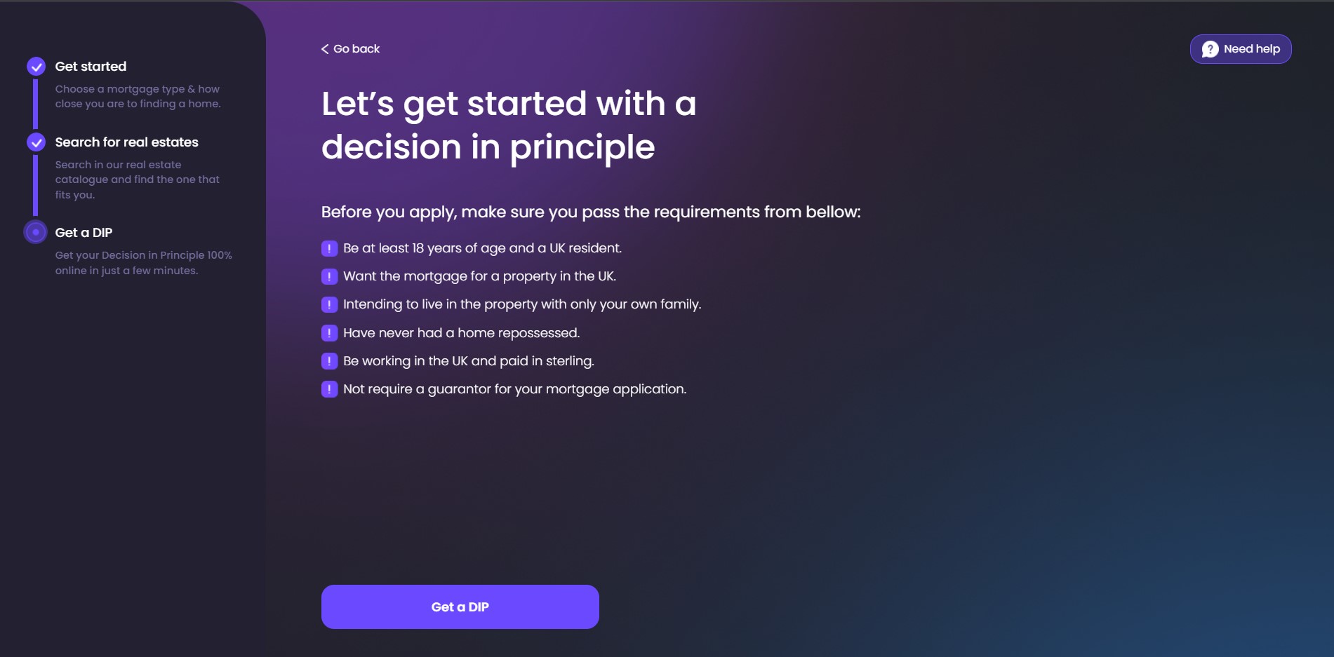 Let's Get Started with a Decision In Principle