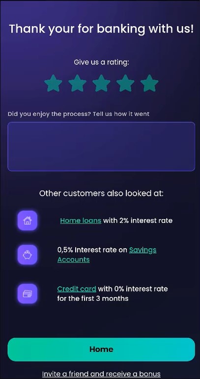 Thank You for banking with us!