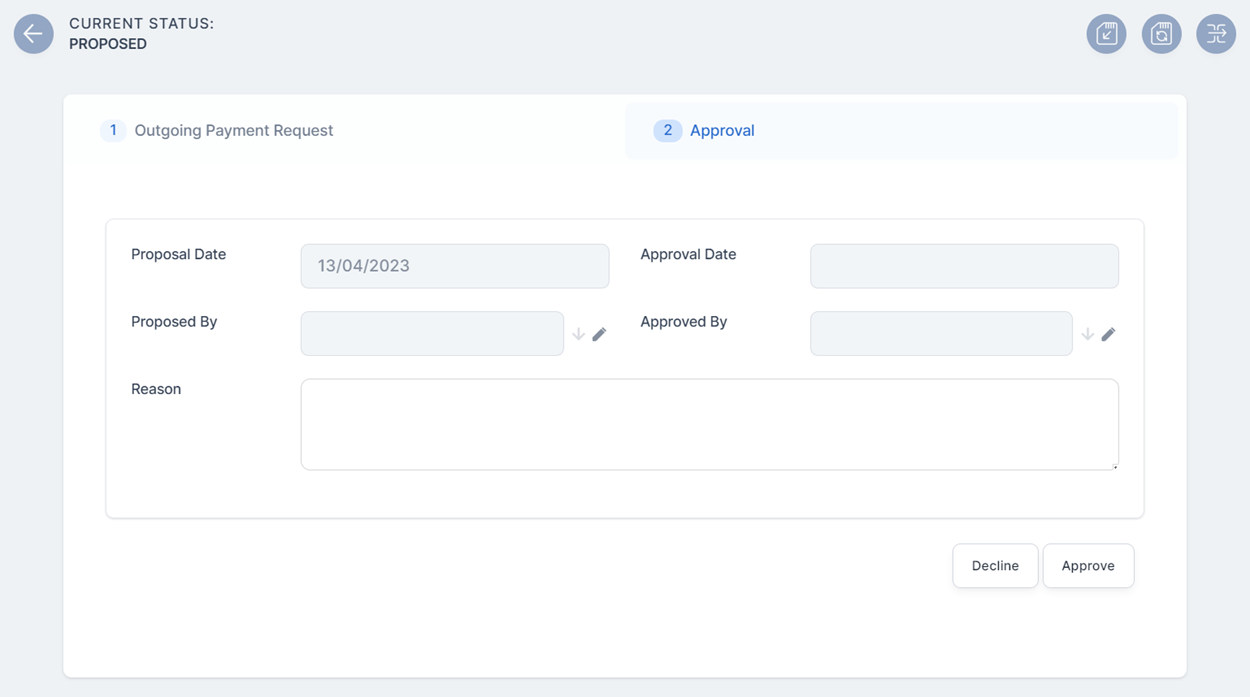 Manage Outgoing Payment Requests