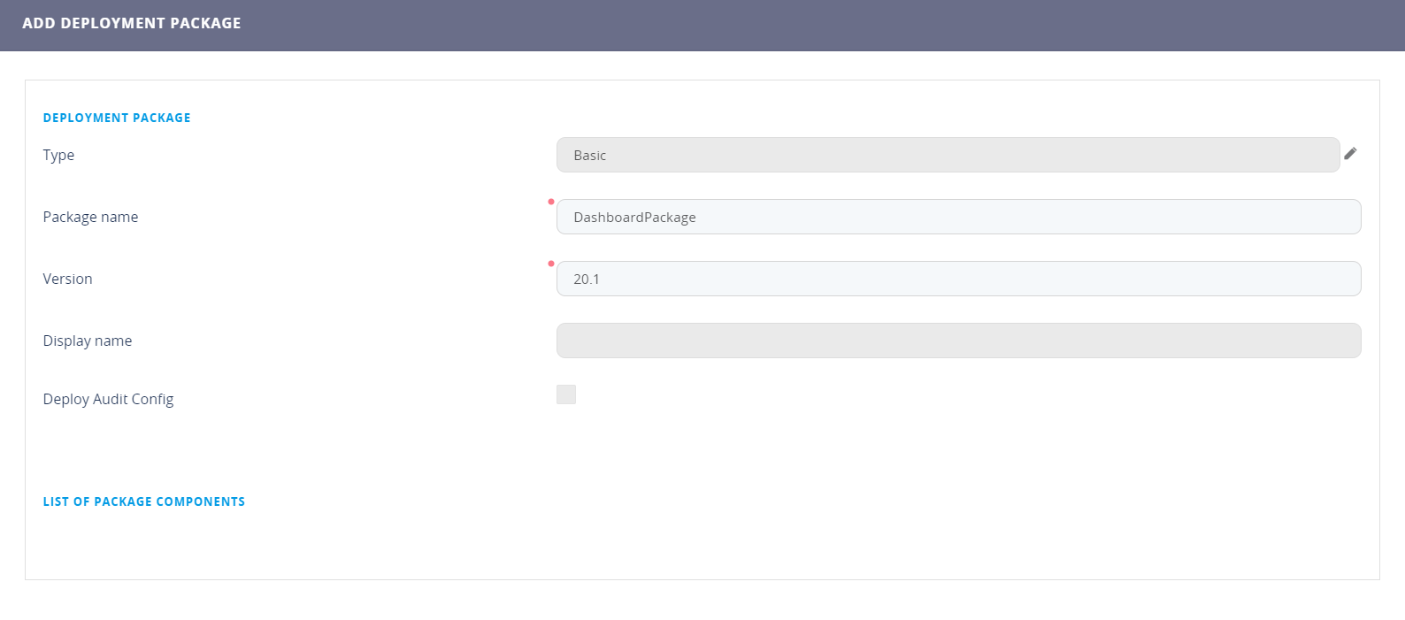 Exporting a Deployment Package