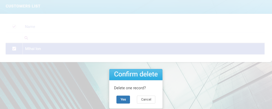 Customizing Delete Confirmation