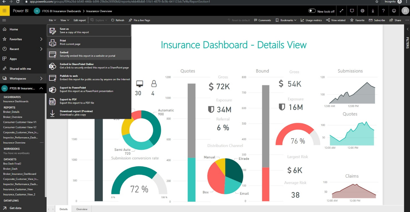 Embed Power BI Report