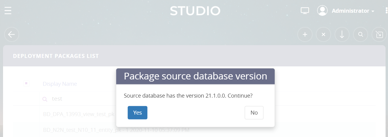 Importing a Deployment Package