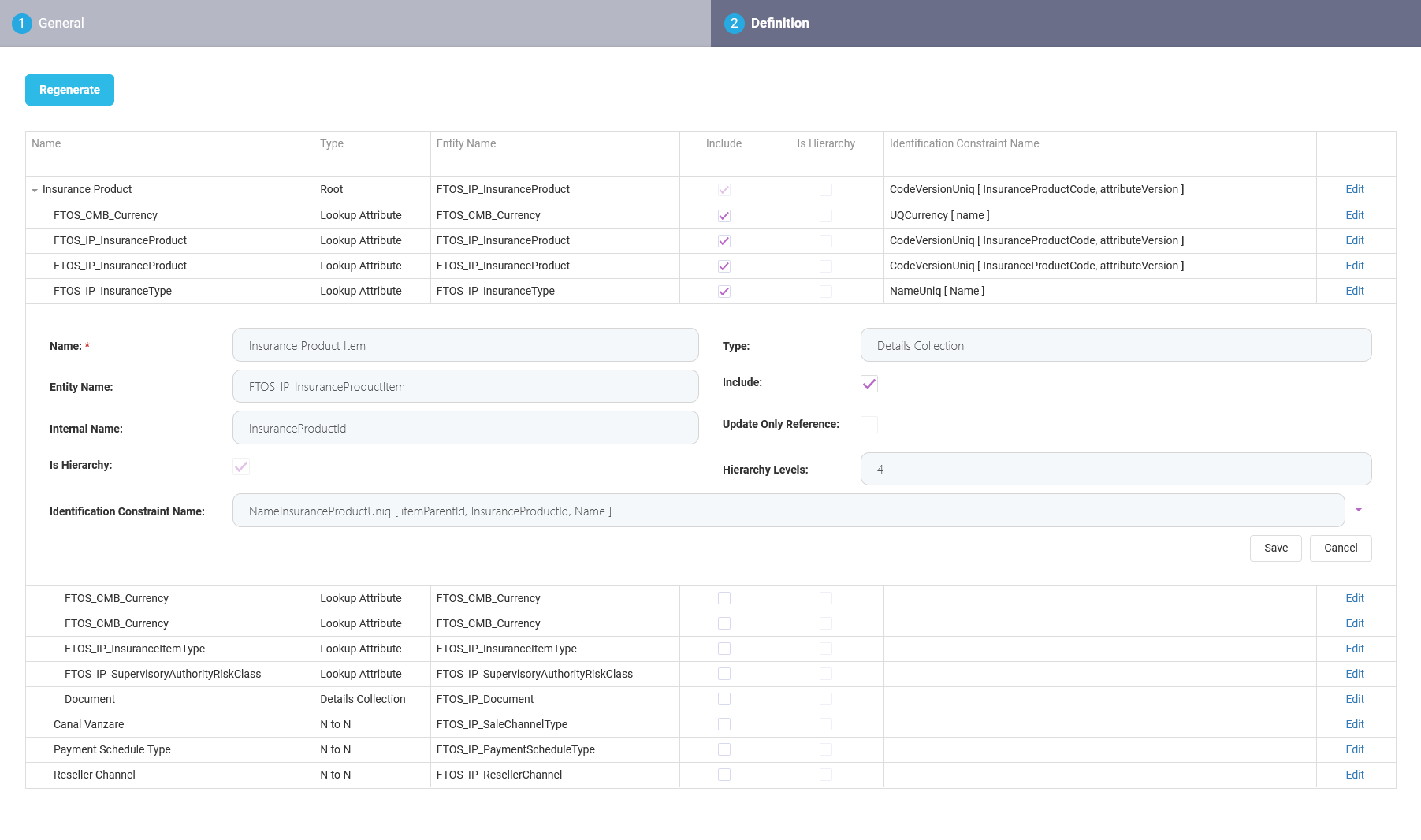 Configuration Data Definitions