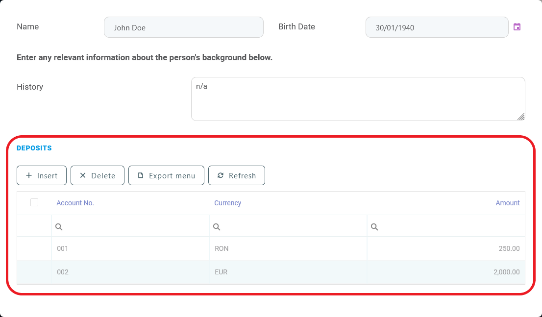 Add relations to the UI