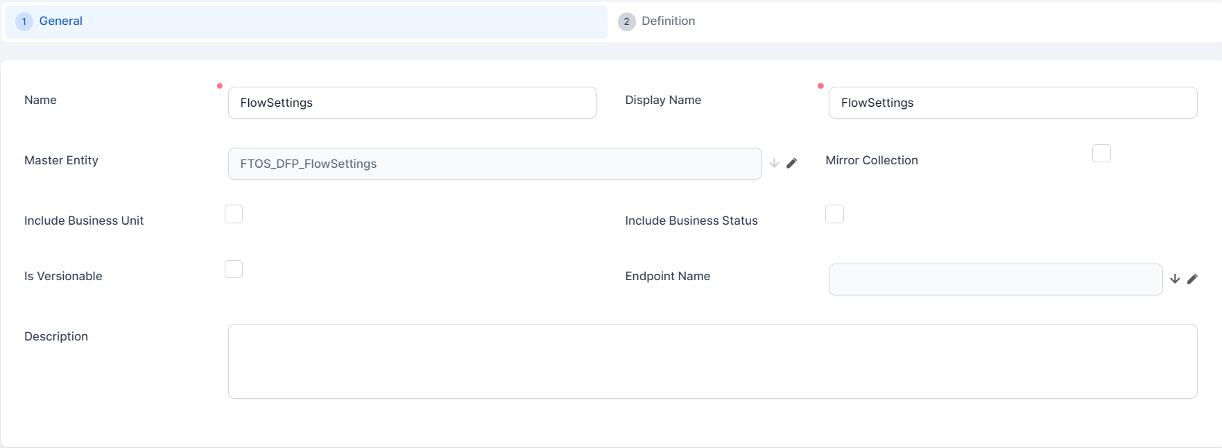 Configuration Data Definitions